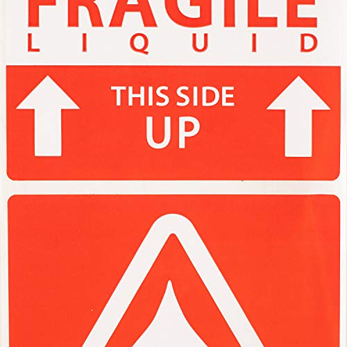 Fragile Liquid - This Side UP Pre-Printed Labels/Stickers (3" x 5") 8 ...