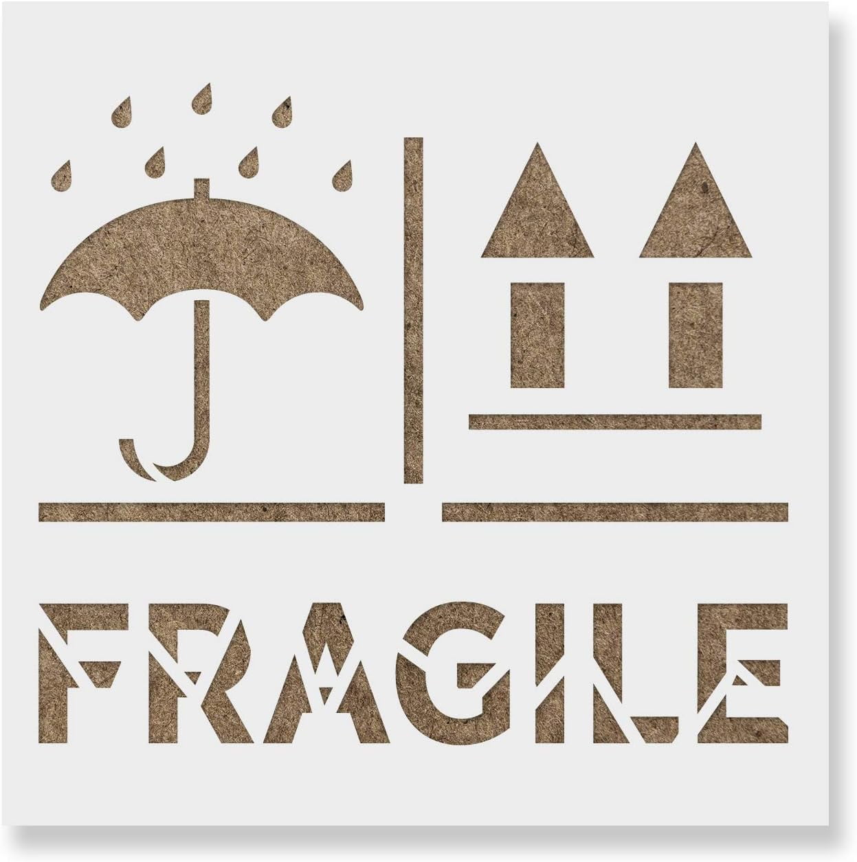 Fragile Right Side Up Keep Dry Stencil - Stencils for Art, Stencils for ...