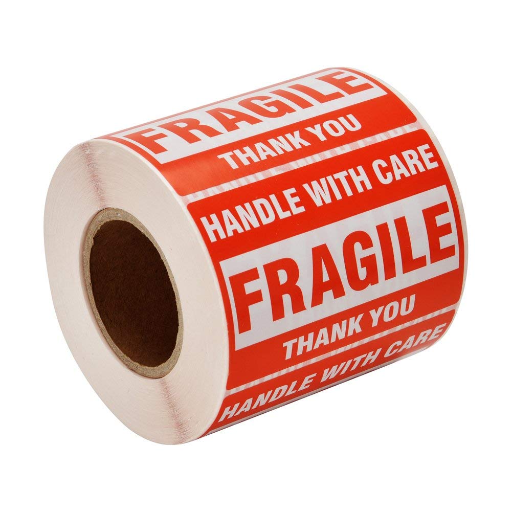 Fragile Shipping Labels 2x3 Inch Handle with Care, 8 Rolls 4000 Packing ...