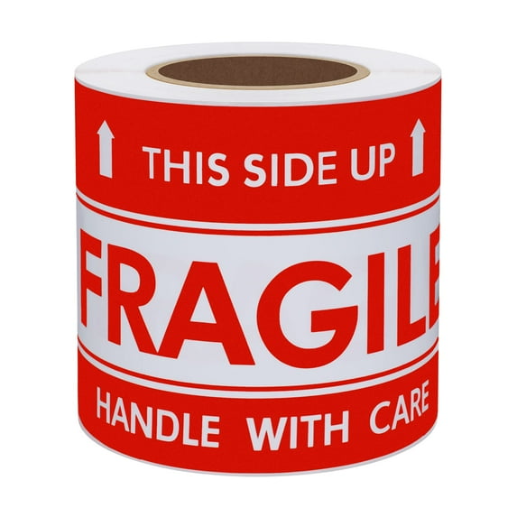 Fragile Stickers 3x5 Inch, This Side Up Handle With Care Labels, 100 ...