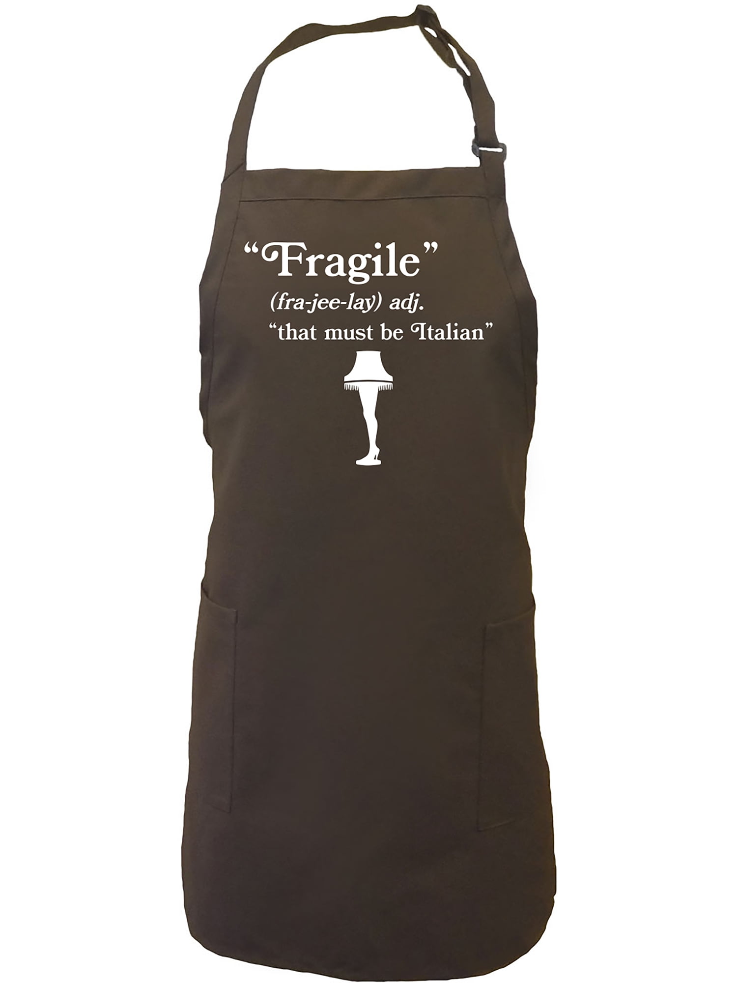 Fragile That Must Be Italian Apron with 2 patch pockets - Walmart.com