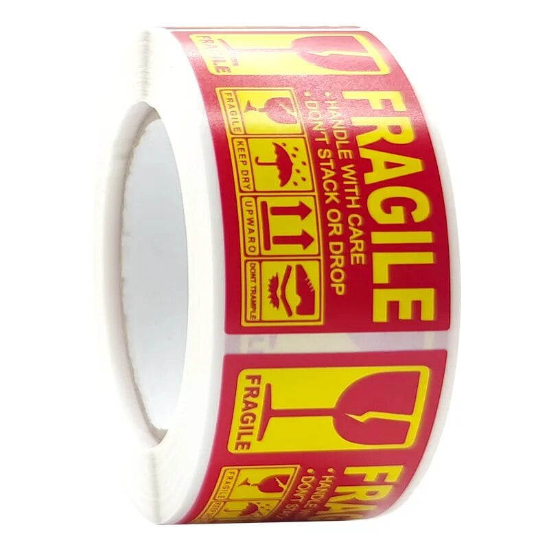 Fragile Warning Sticker 250PCS/Roll Shipping Labels Stickers For ...