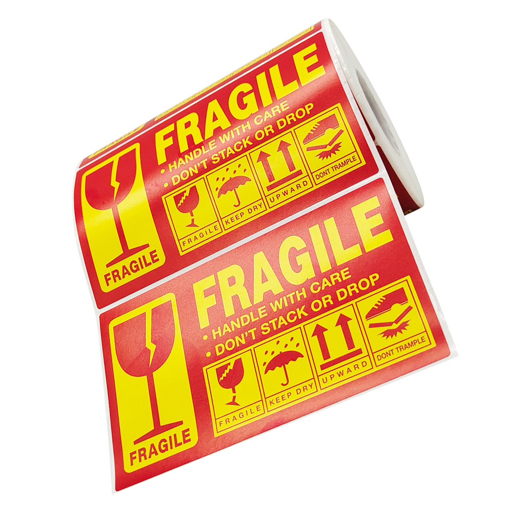 Fragile Warning Stickers Handle with Care Package Shipping Labels ...