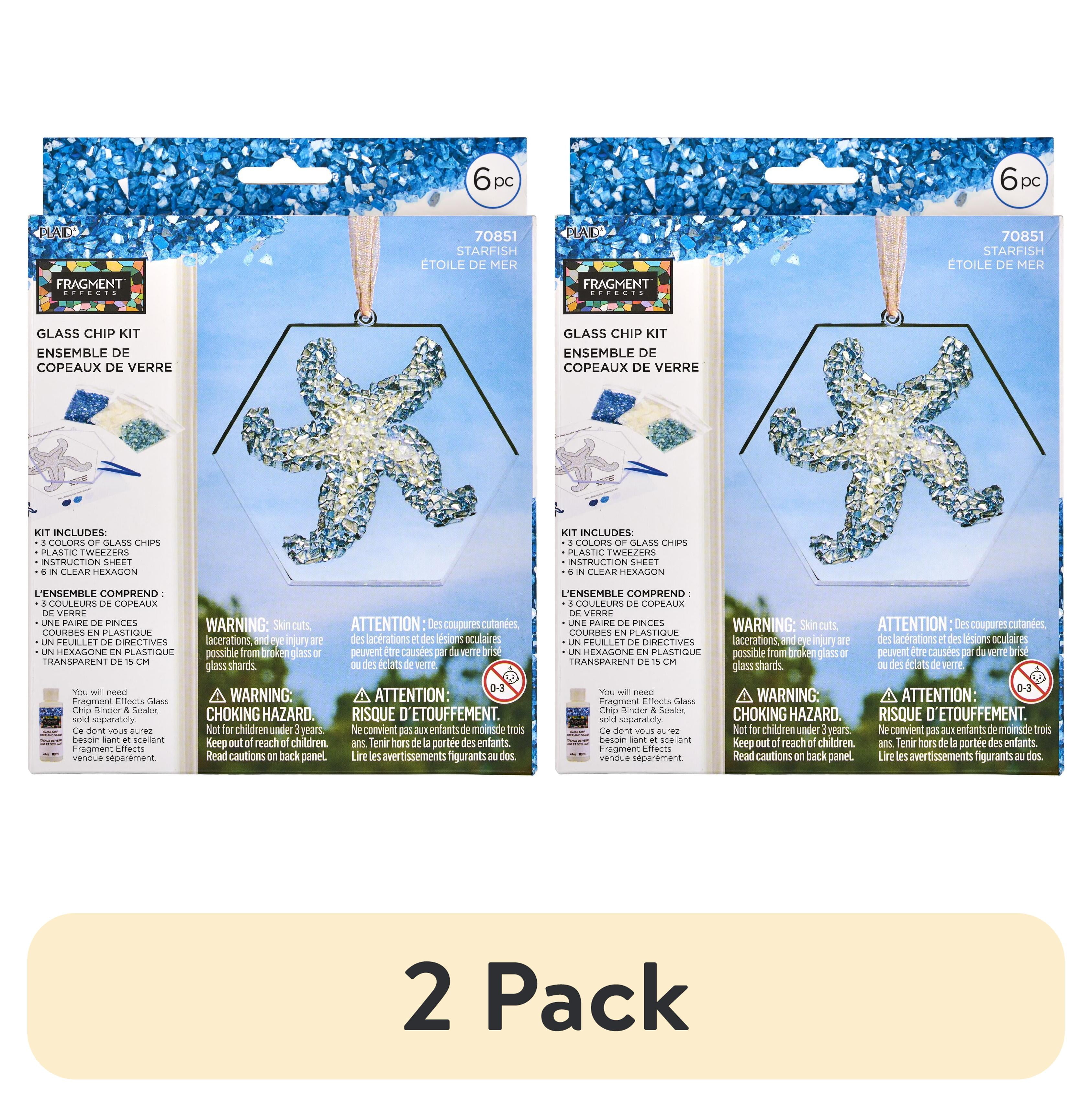 (2 pack) Fragment Effects Glass Chip Crafting Set, Starfish, 6 Piece ...