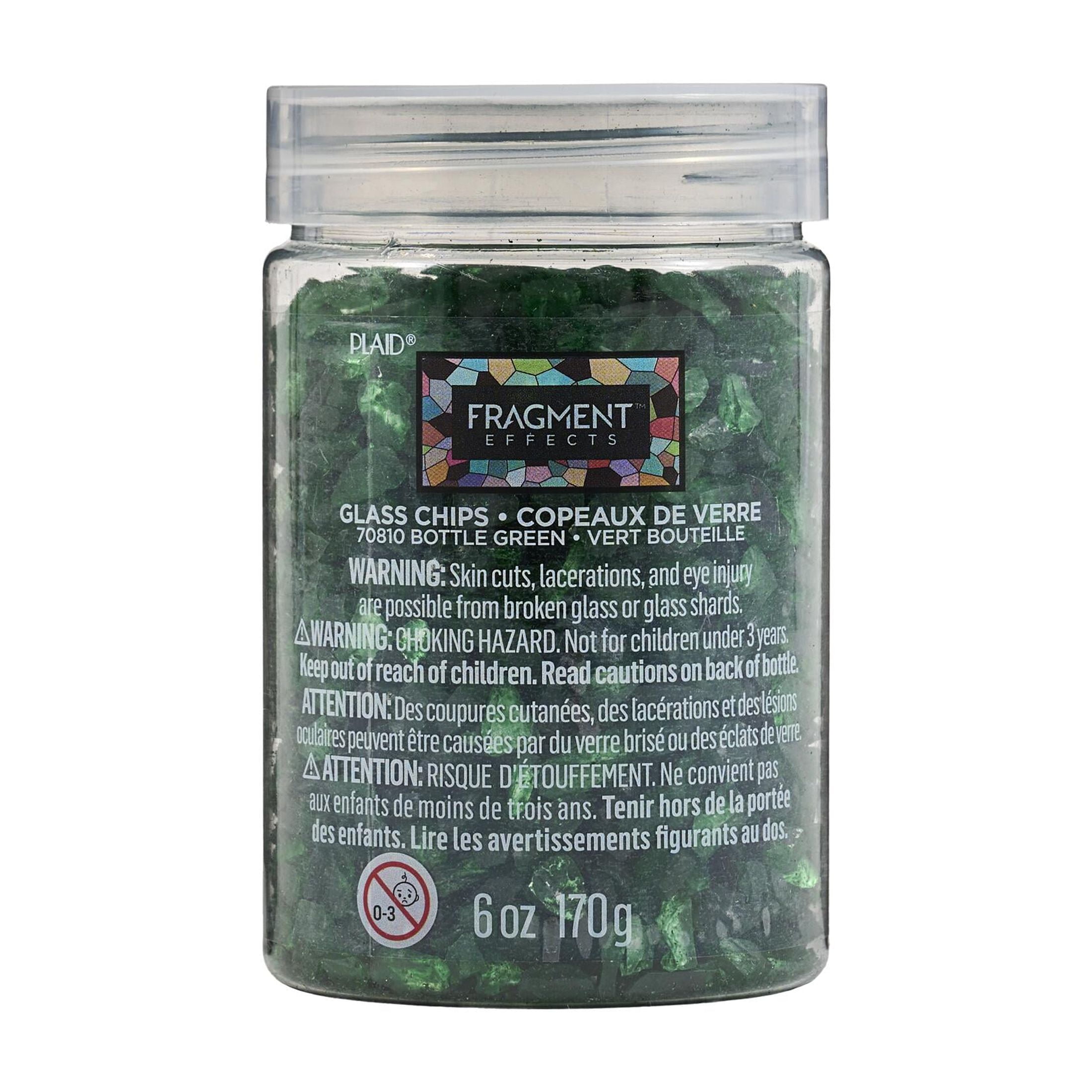 Plaid Fragment Effects Glass Chips, Bottle Green, 6 oz, 1 Piece ...