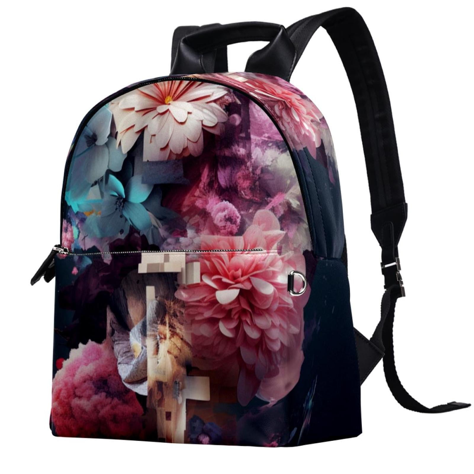 Fragmented Flowers Duffle Backpack for Men Women Teens Work School ...