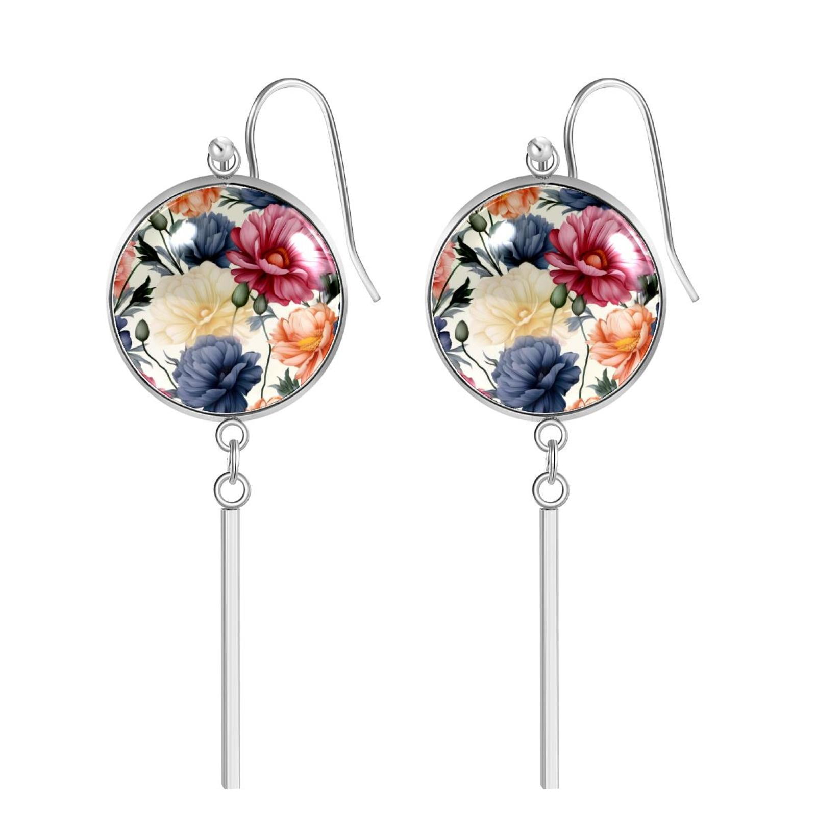 Fragmented Flowers Elegant Earring Set with Stunning Patterns - for ...
