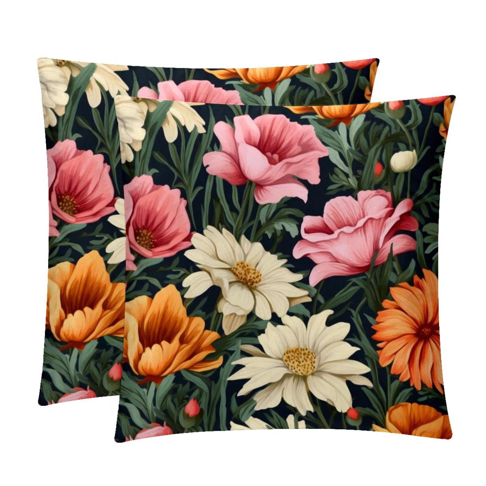 Fragmented Flowers Luxurious Velvet Decorative Throw Pillow Covers ...