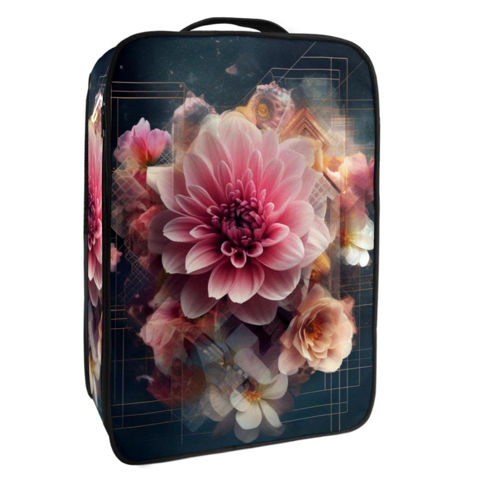 Fragmented Flowers Polyester Shoe Container Organizer Box - 23x31cm ...