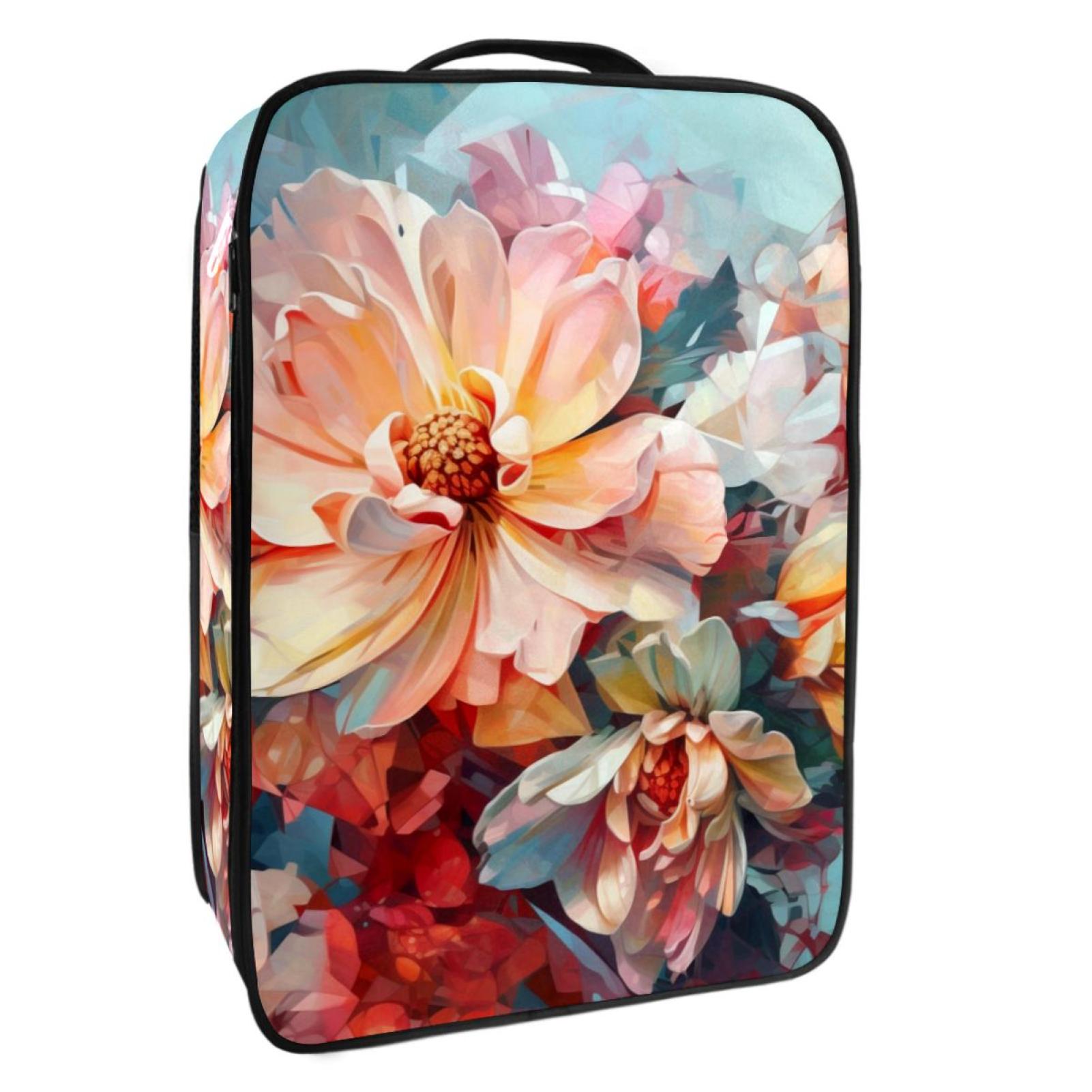 Fragmented Flowers Polyester Shoe Storage Boxes Organizer - 23x31cm ...