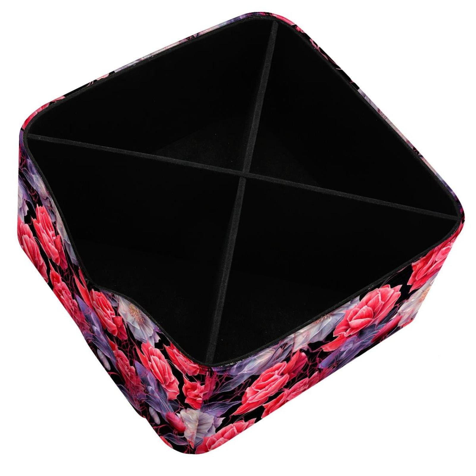 Fragmented Flowers Square Pen Organizer Pencil Case with Removable ...