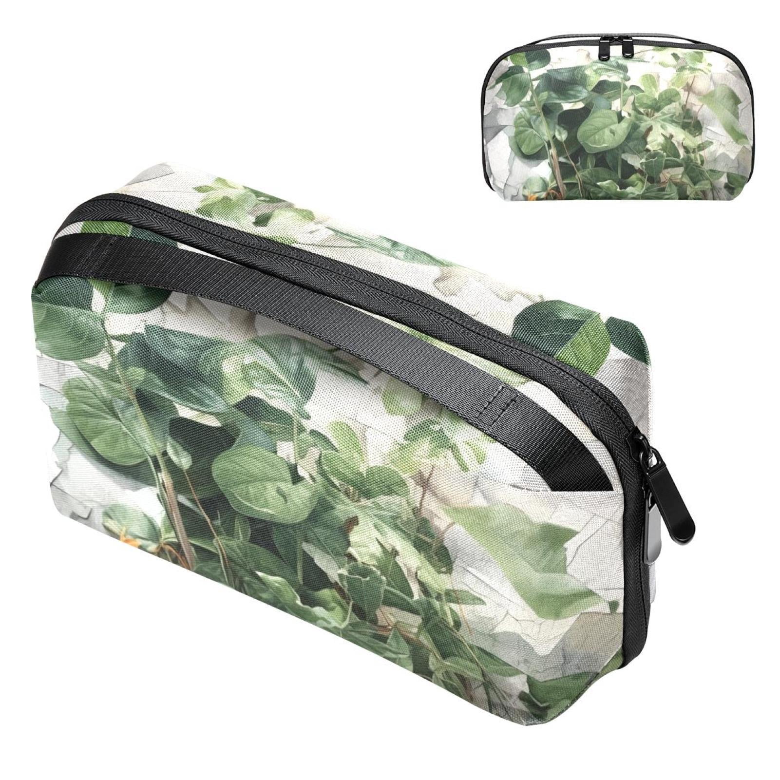 Fragmented Flowers Waterproof Oxford Cloth Charger Pouch USB Organizer ...