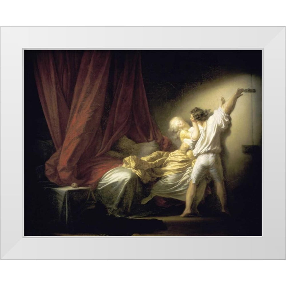 Fragonard, Jean Honore 18x15 White Modern Wood Framed Museum Art Print ...