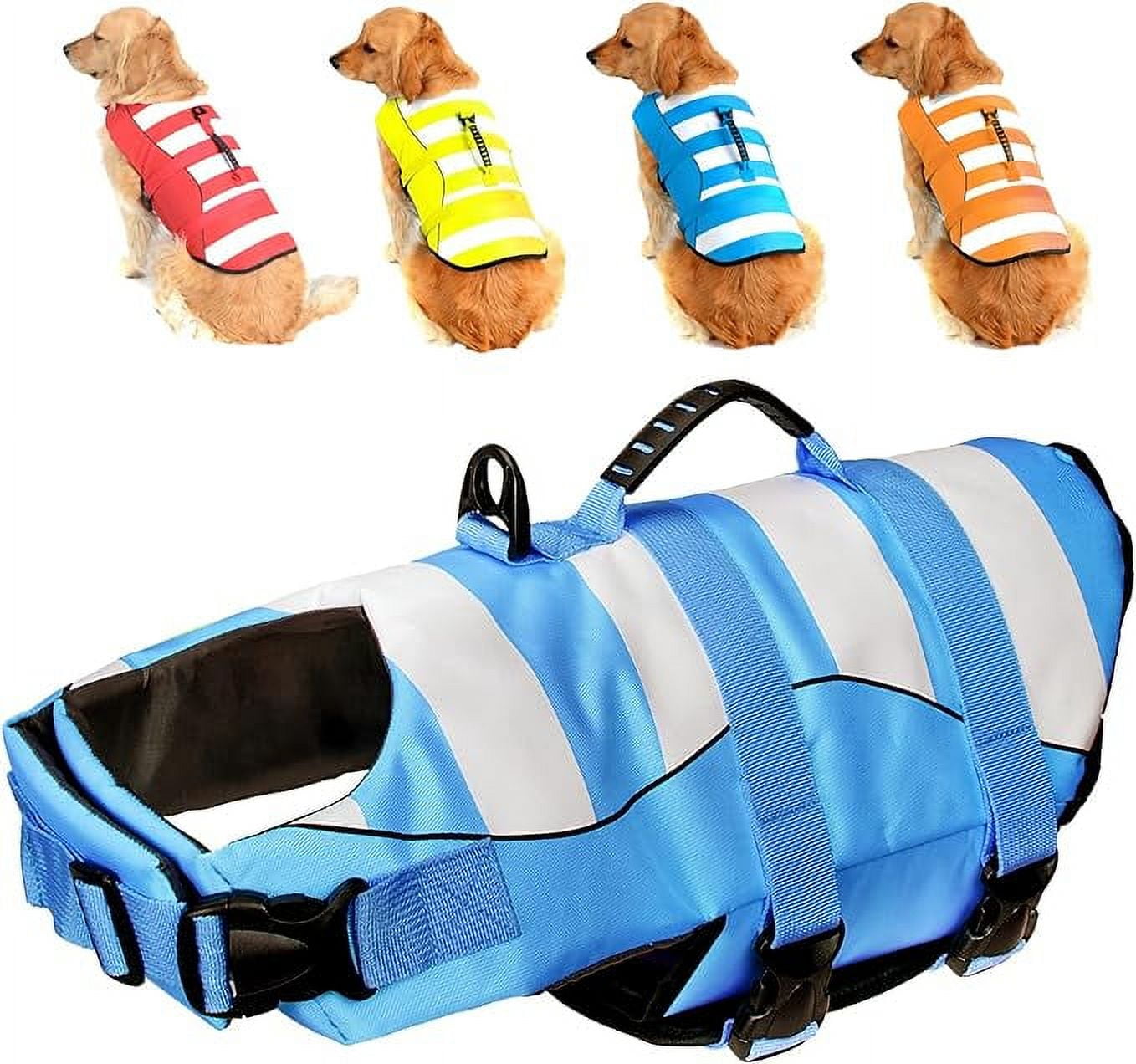 Fragralley Dog Life Jacket Safety Vests for Swimming Superior Buoyancy ...