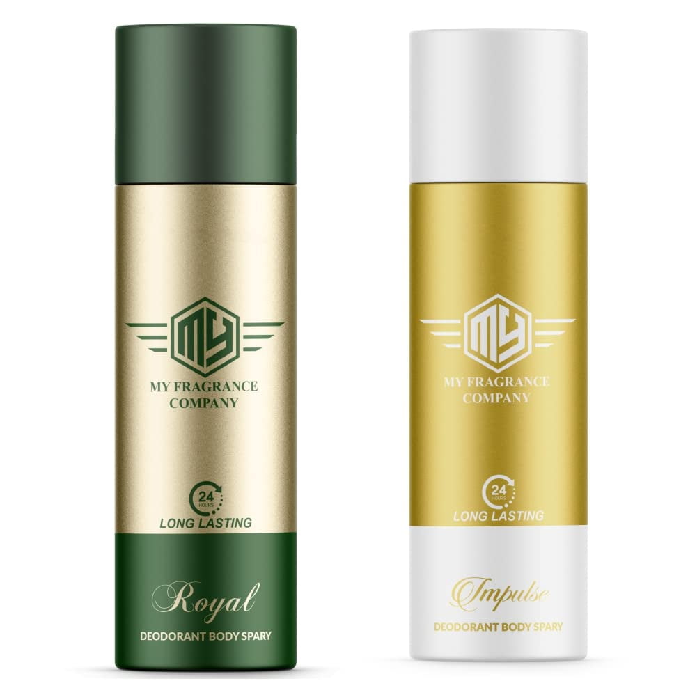 My Fragrance Company Royal + Impulse Deodorant Body Spray Set For Men & Women Pack Of 2 X 165ml ...