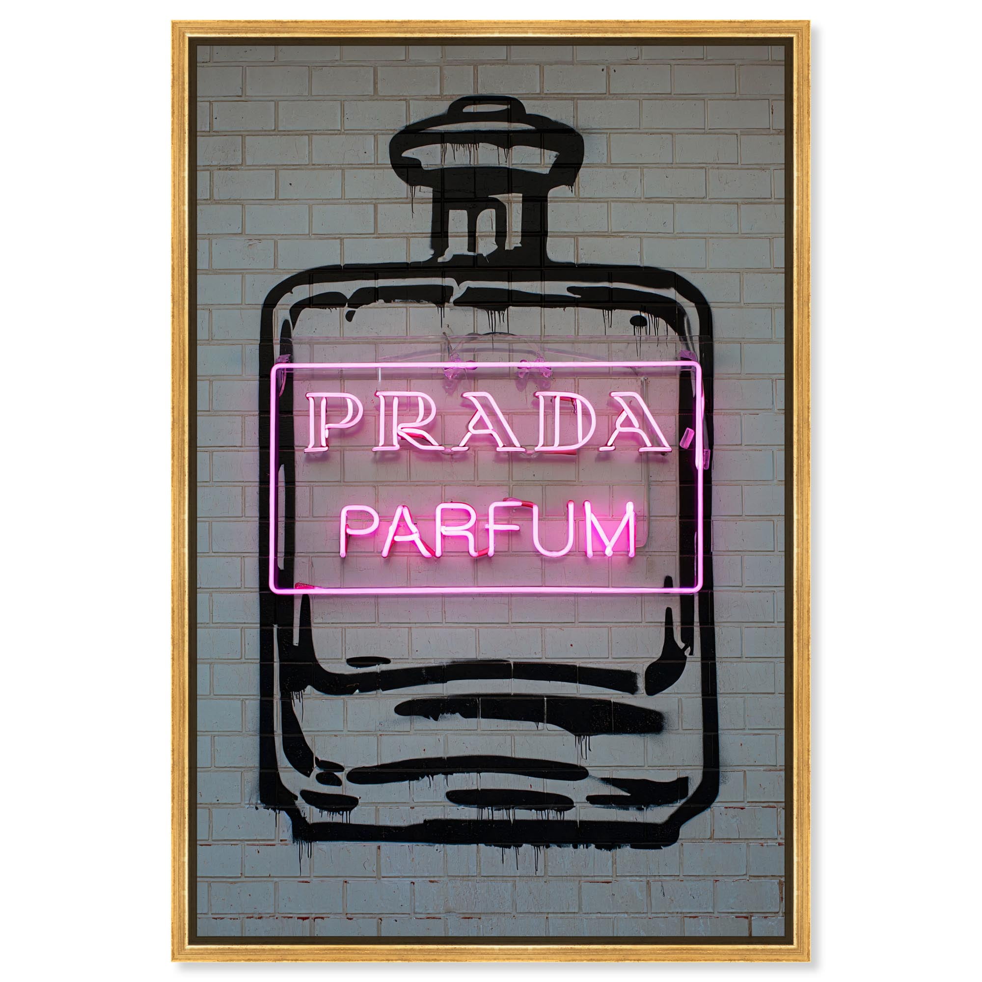 Fragrance Frame Canvas Fashion Wall Art by Art Remedy, Gold Frame, 10 x ...