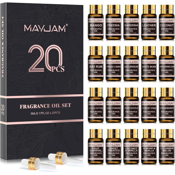 Fragrance Oil Gift Set, Top 20 Essential Oils Variety Pack for ...