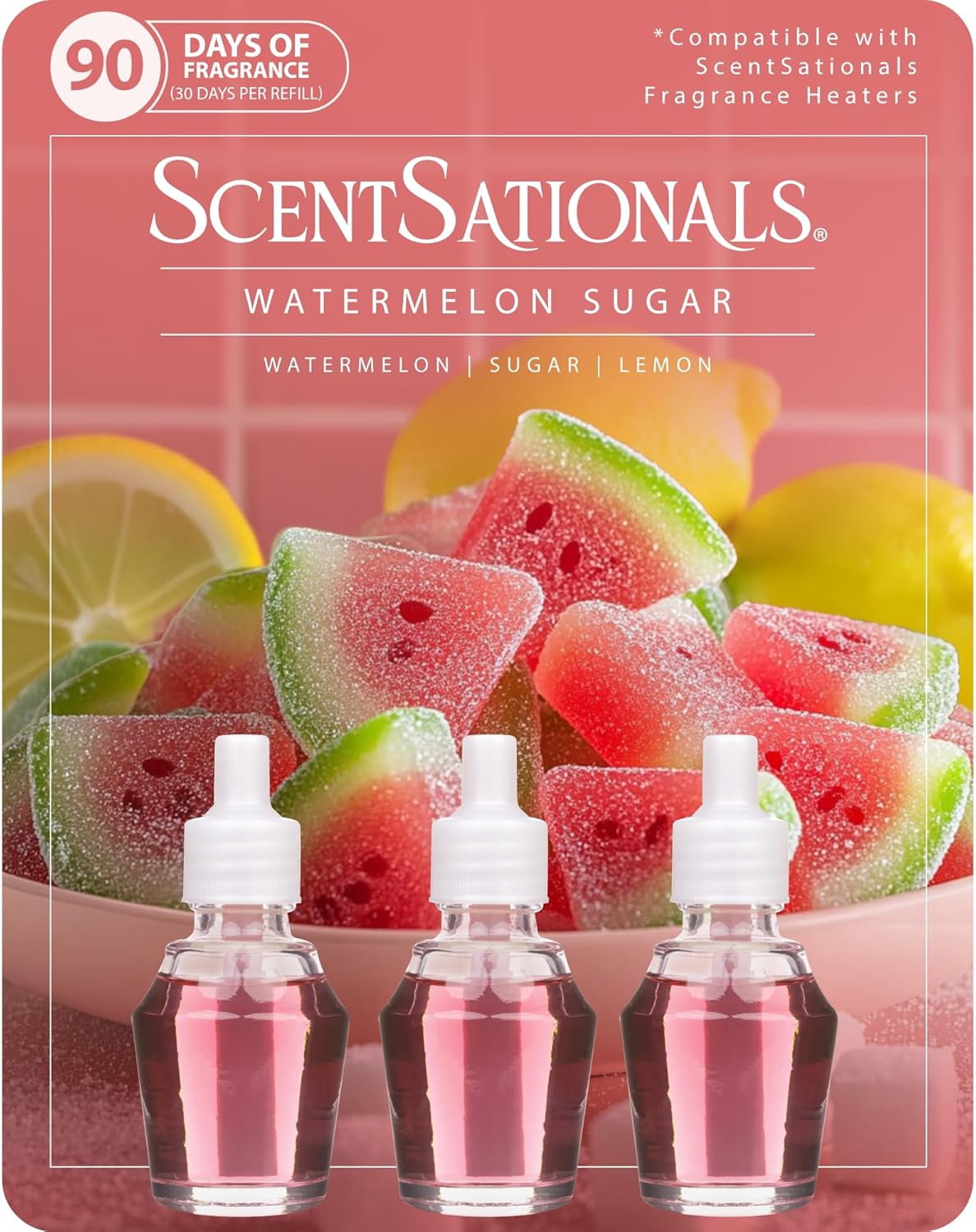 Fragrance Oil Plug in Air Freshener Refills 3-Pack - Watermelon Sugar ...