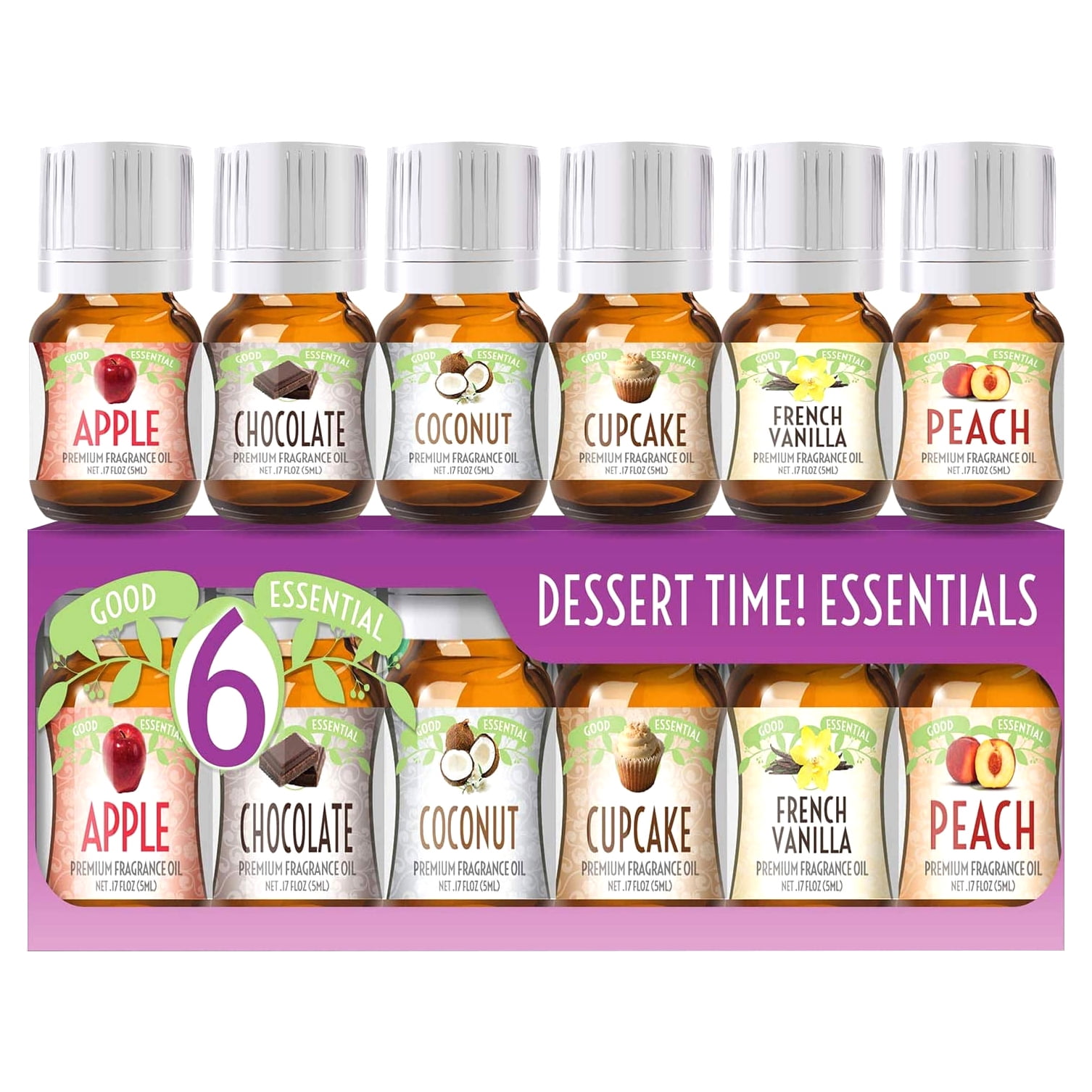 Good Essential Dessert Fragrance Oils Set - 6 Scented Oils for Baking ...