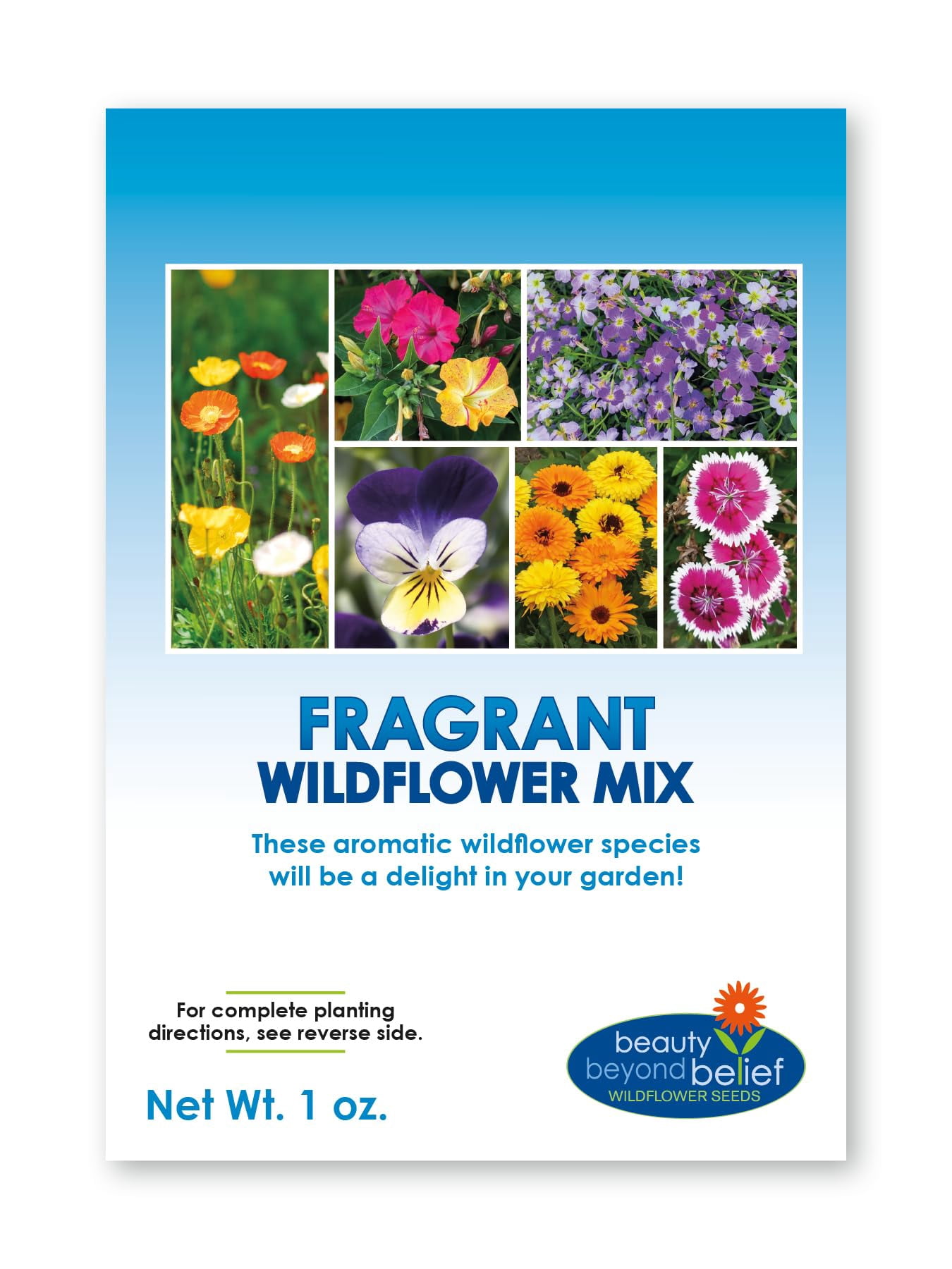 Fragrant Wildflower Seeds Mix - 1oz, MVR1 Aromatic Annual and Perennial ...