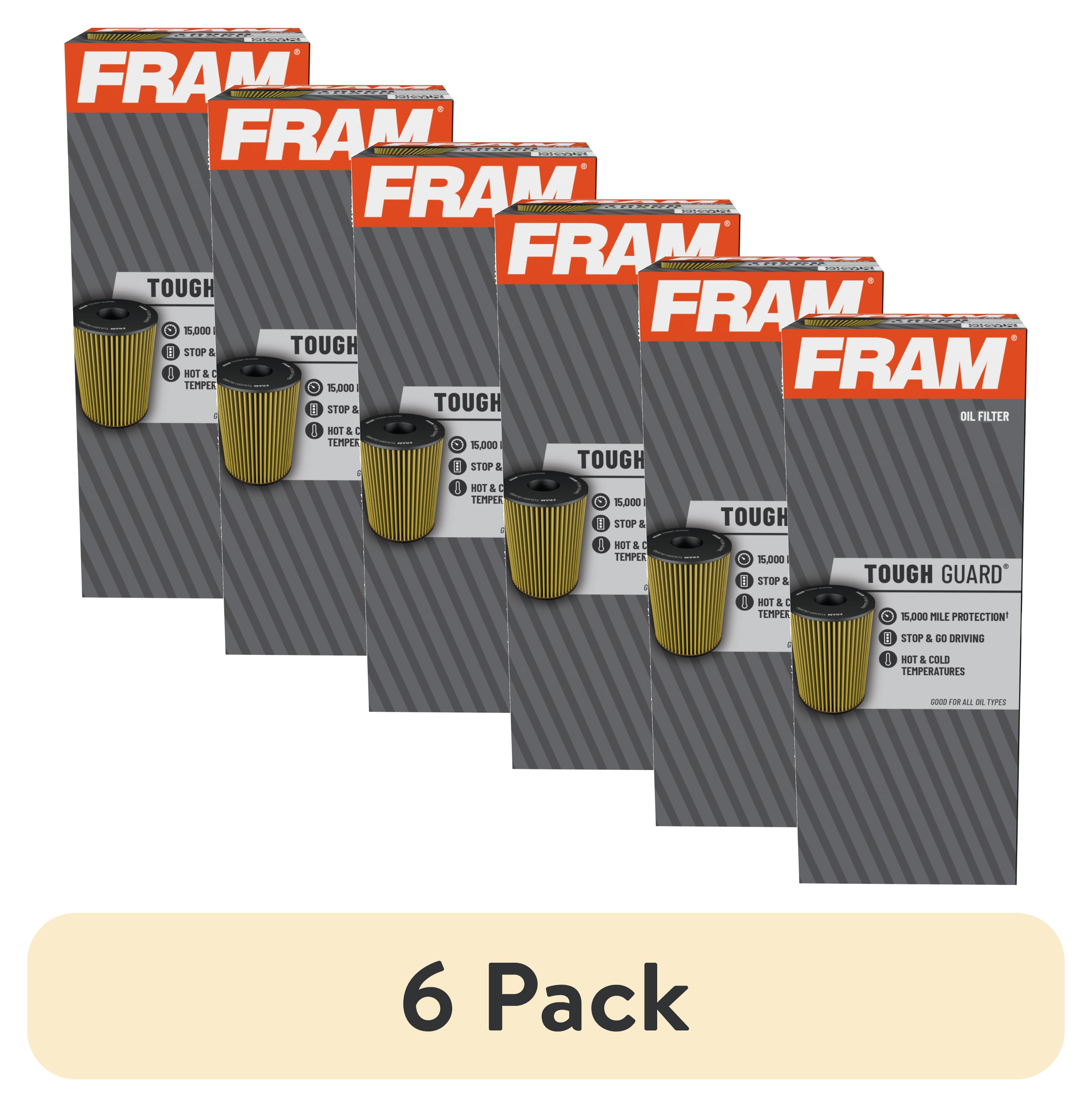 (6 pack) FRAM Tough Guard Oil Filter, TG11934, 15K mile Filter for ...