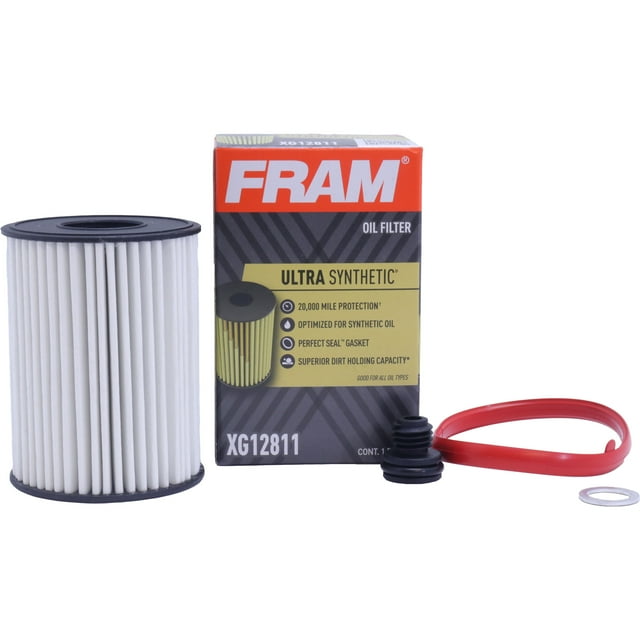 FRAM Ultra Synthetic Oil Filter, XG12811, 20K mile Filter for Select ...