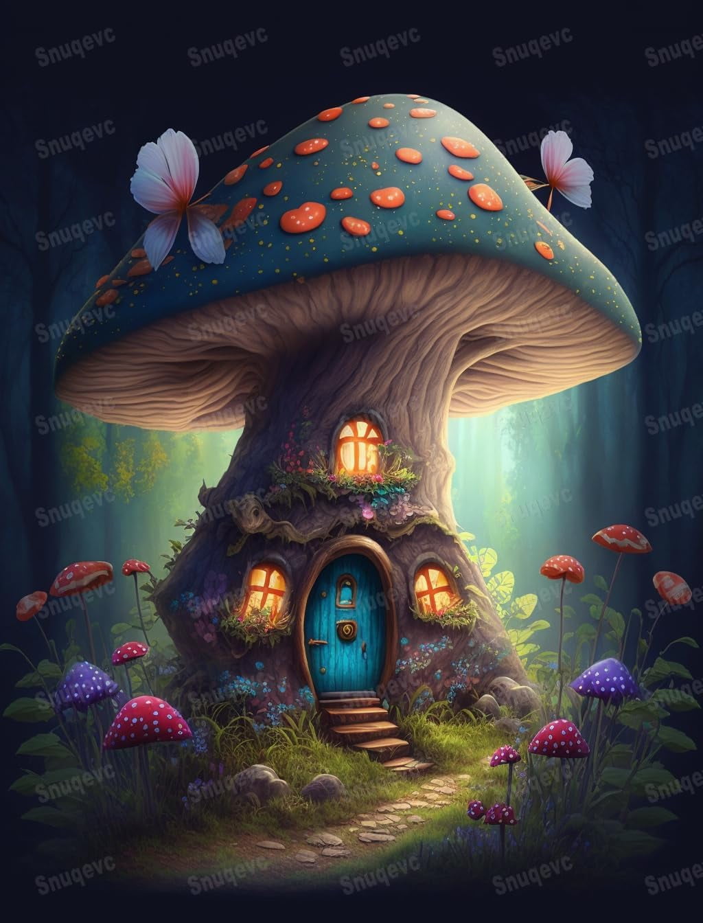 Framable 300 Piece Classic Jigsaw Puzzle - Fantasy Mushroom House ...