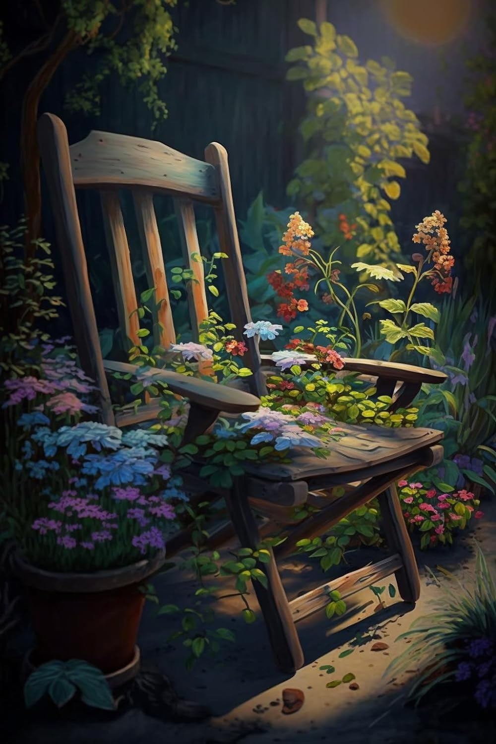 Framable Jigsaw Puzzle 500 Piece for Adults Chairs in The Garden Safe ...