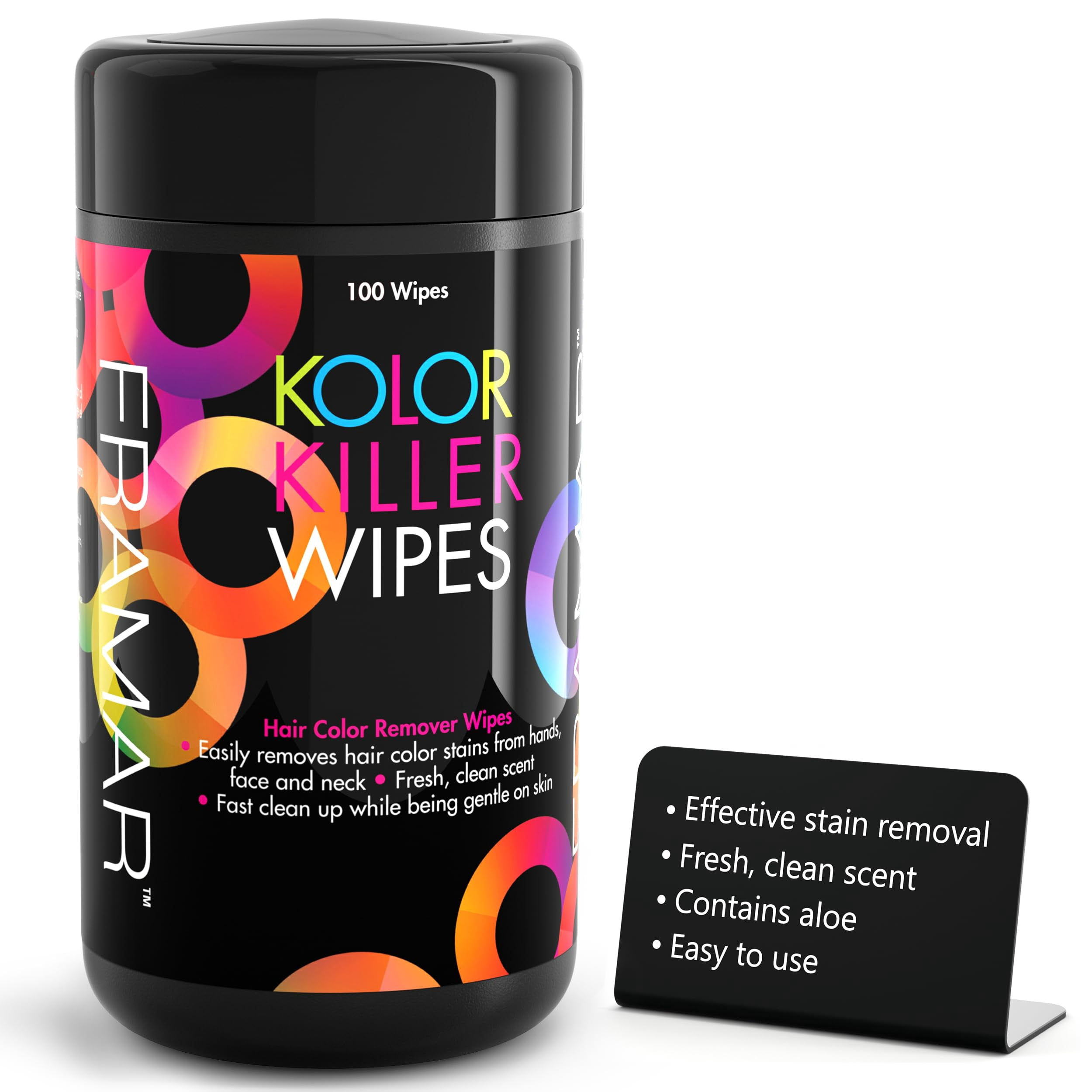 Framar Kolor Killer Wipes TMA2 - Hair Dye Remover For Skin, Hair Color ...