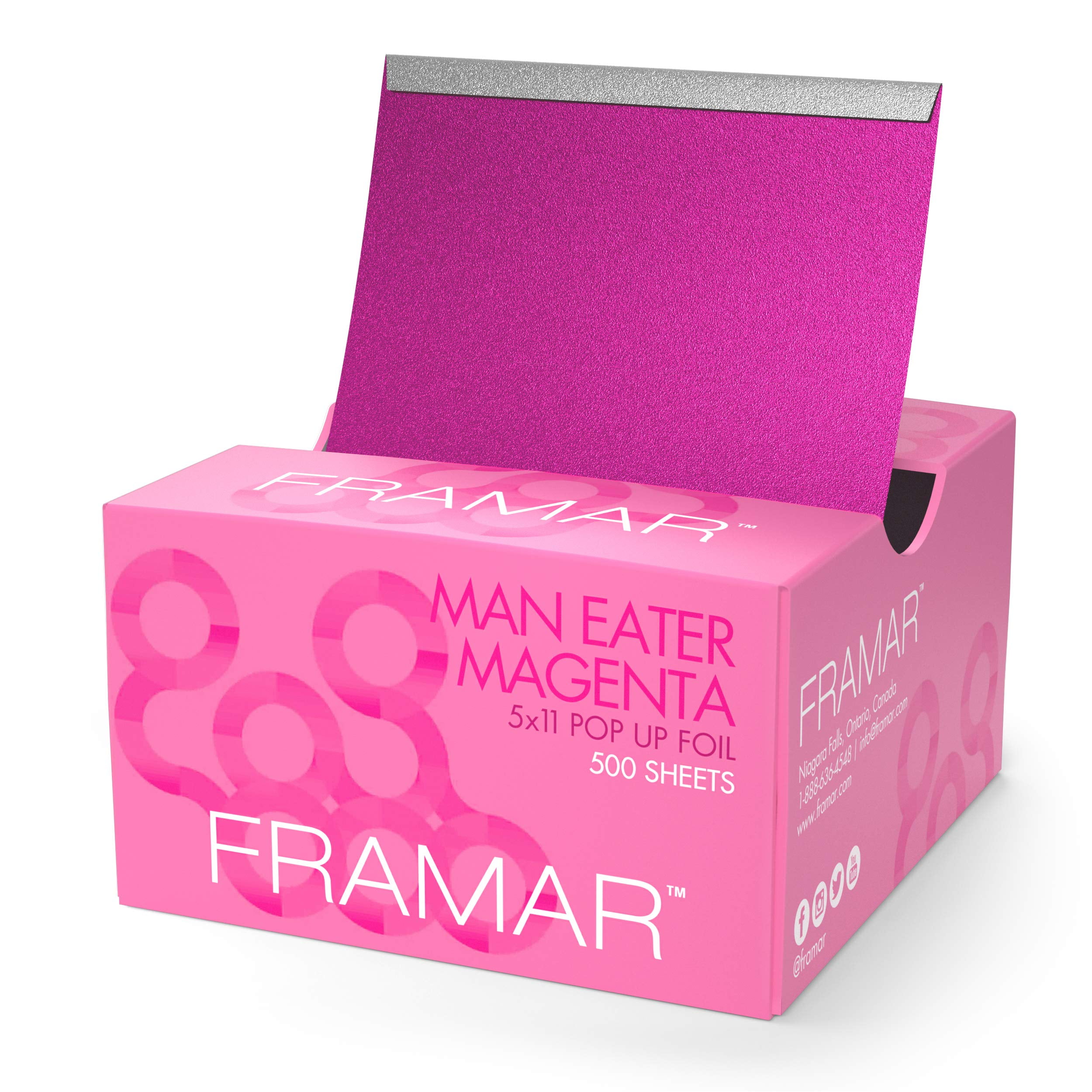 Framar Magenta Pop Up Hair Foil, Aluminum Foil Sheets, Hair Foils For Highlighting - 500 Foil ...