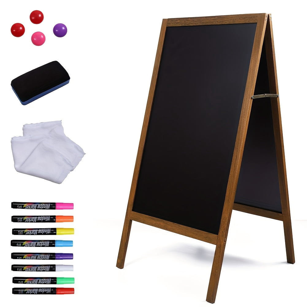 A Frame Chalkboard Sign, 40"X20" Extra Large Sidewalk Chalk Board ...