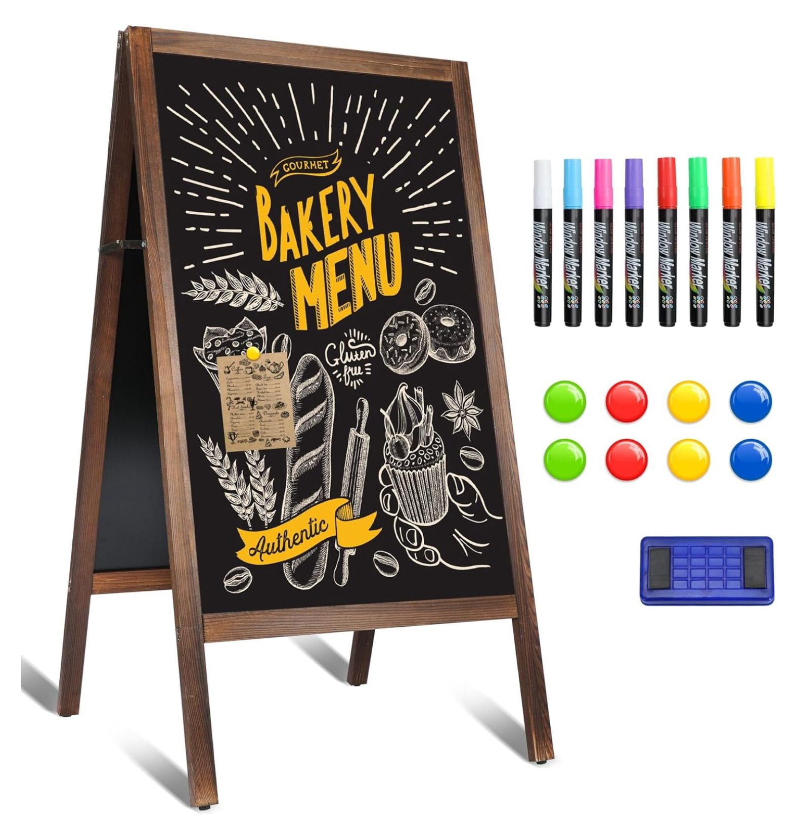 A Frame Chalkboard Sign, 40" x 20" Extra Large Wooden A-Frame Sign ...