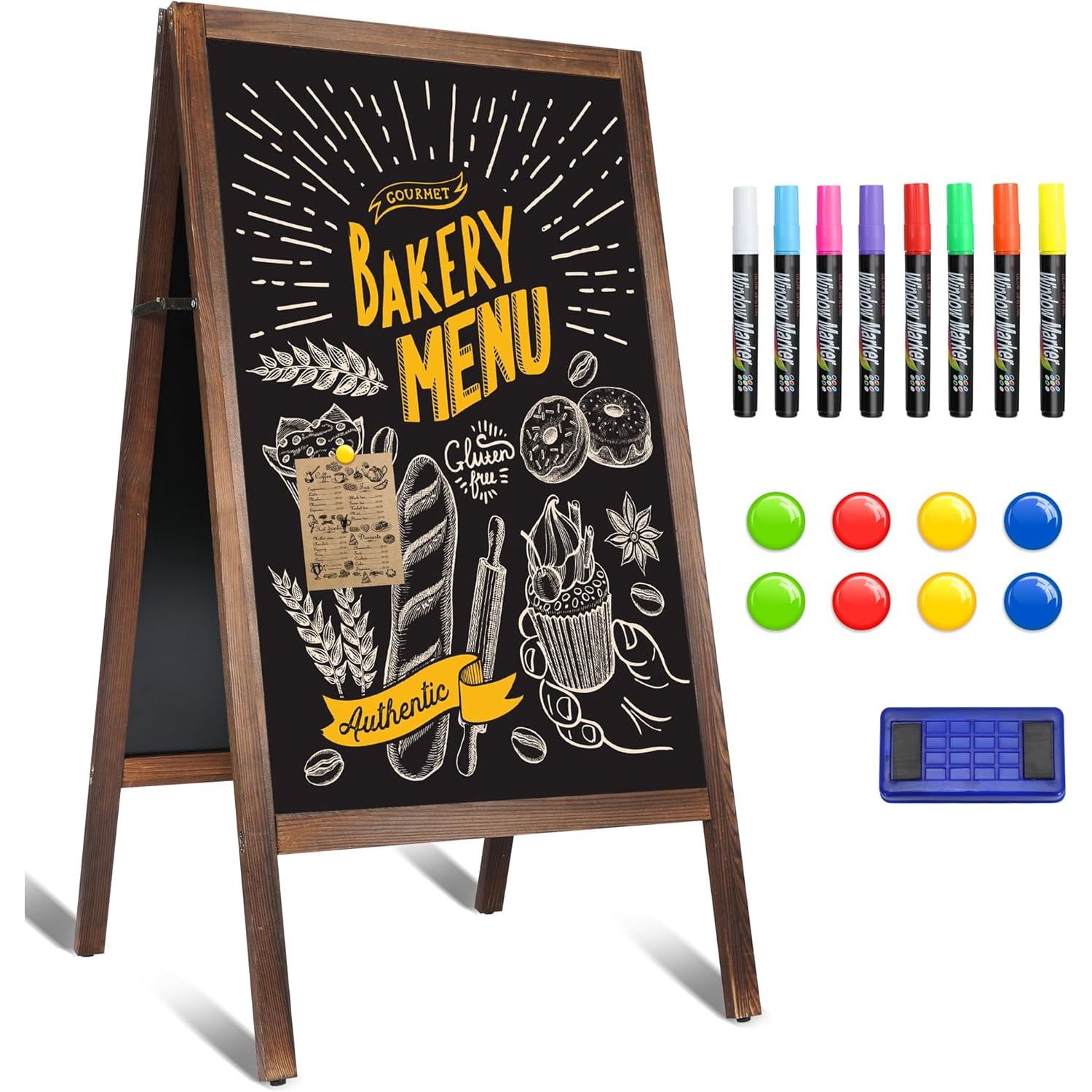 A Frame Chalkboard Sign, 40" x 20" Extra Large Wooden A-Frame Sign ...