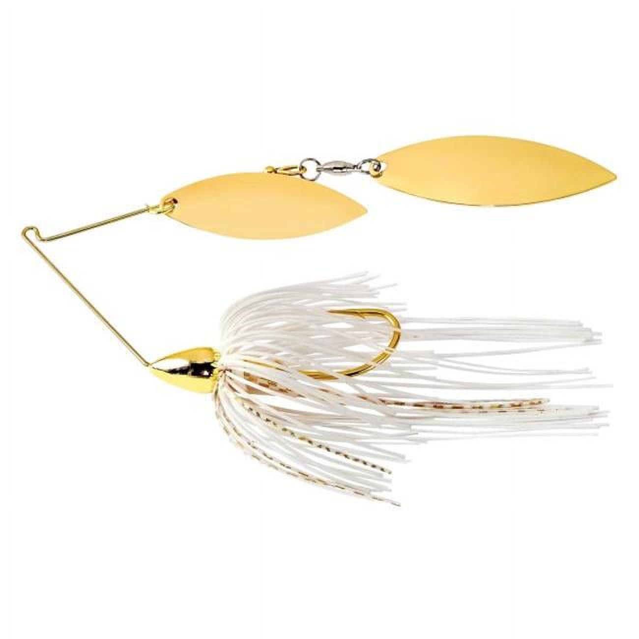 Frame Double Willow Spinnerbait White & Gold Fishing Lure - Walmart.com