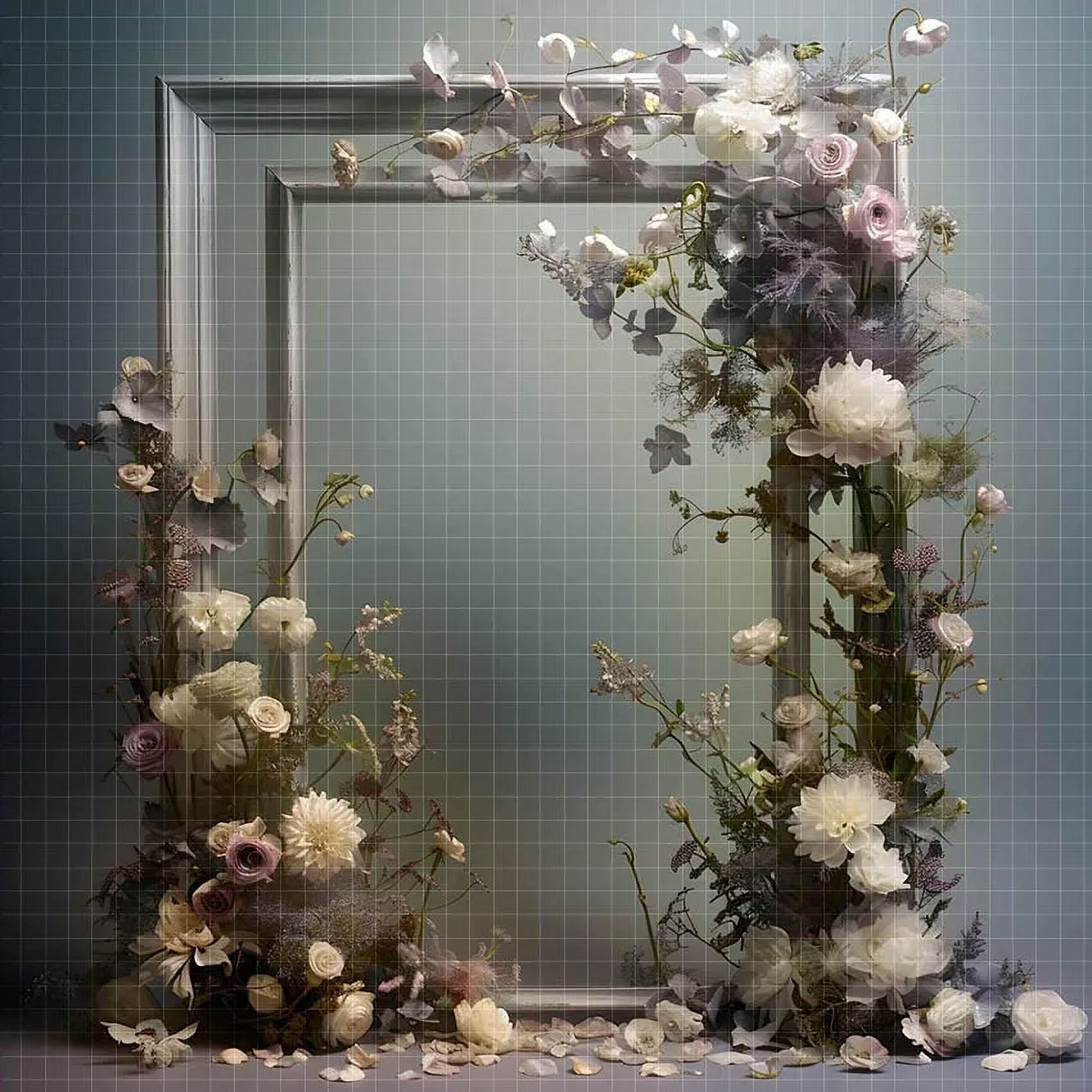 Frame Flowers Texture Wall Adult Birthday Wedding Maternity Portrait r ...