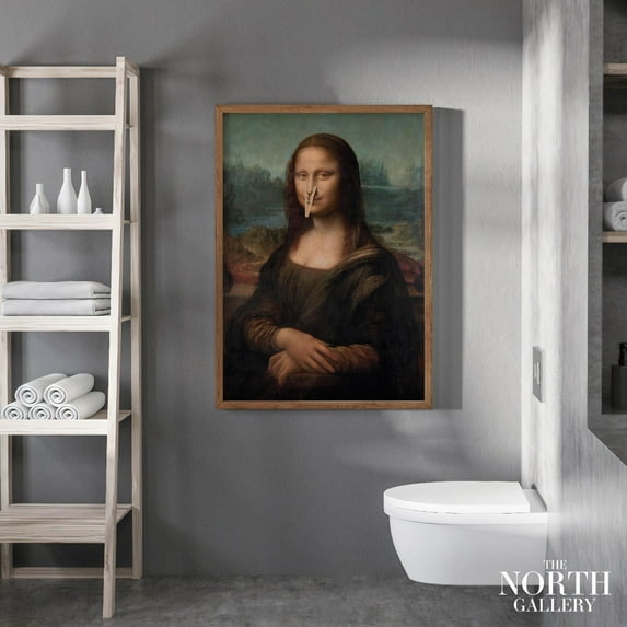 No Frame Funny Bathroom Wall Poster, Toilet Humour Gift for Artist ...