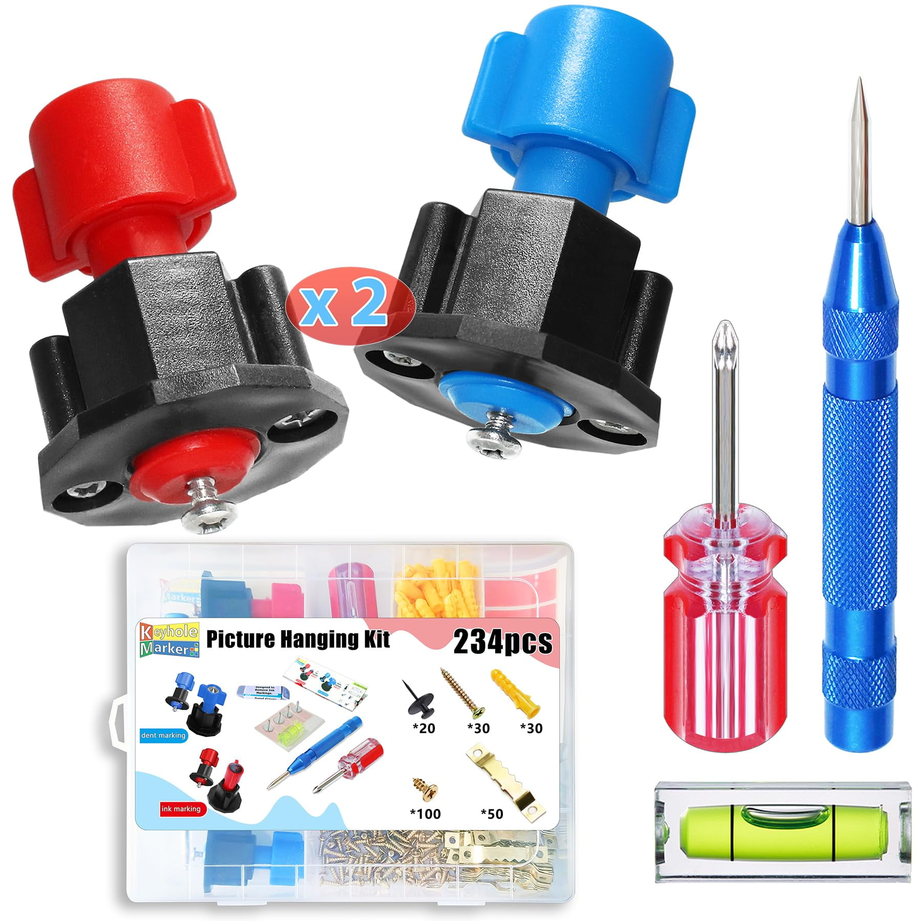 Frame Hanging kit with 234pcs Hardware & Tools - Double Headed Nails ...