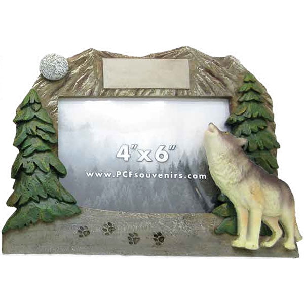 Frame Imprint Poly Resin Howling Wolf Moon Imprintable - Walmart.com