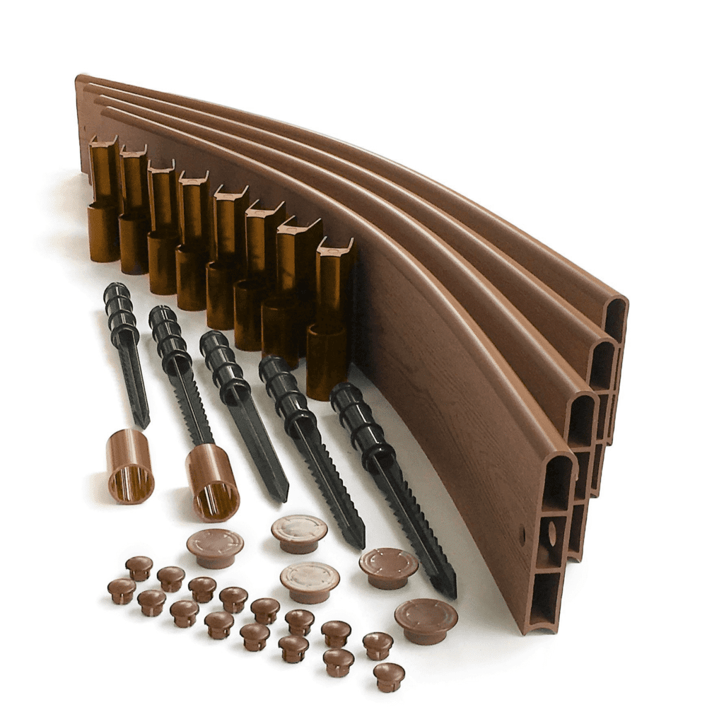 Frame It All Classic Sienna Curved Playground Border Kit 64' - 1 ...