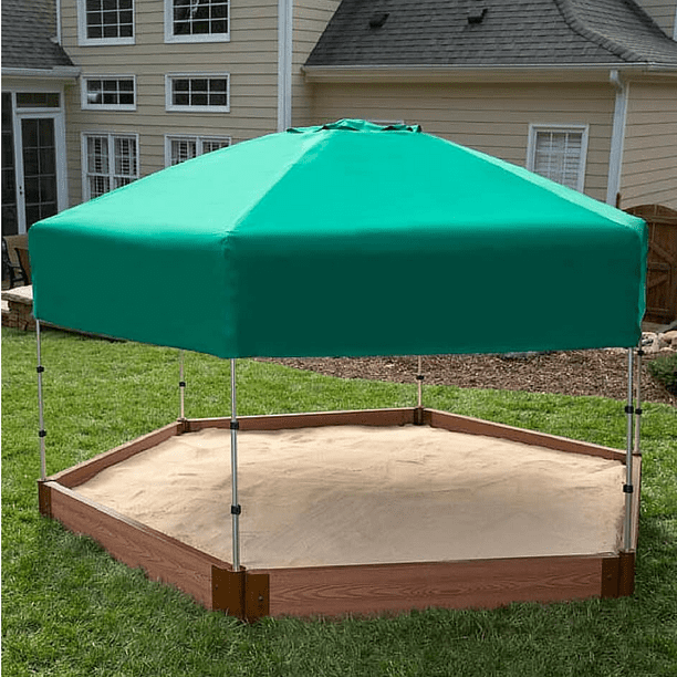 Frame It All Tool-Free Classic Sienna 7ft. x 8ft. x 5.5 in. Composite ...