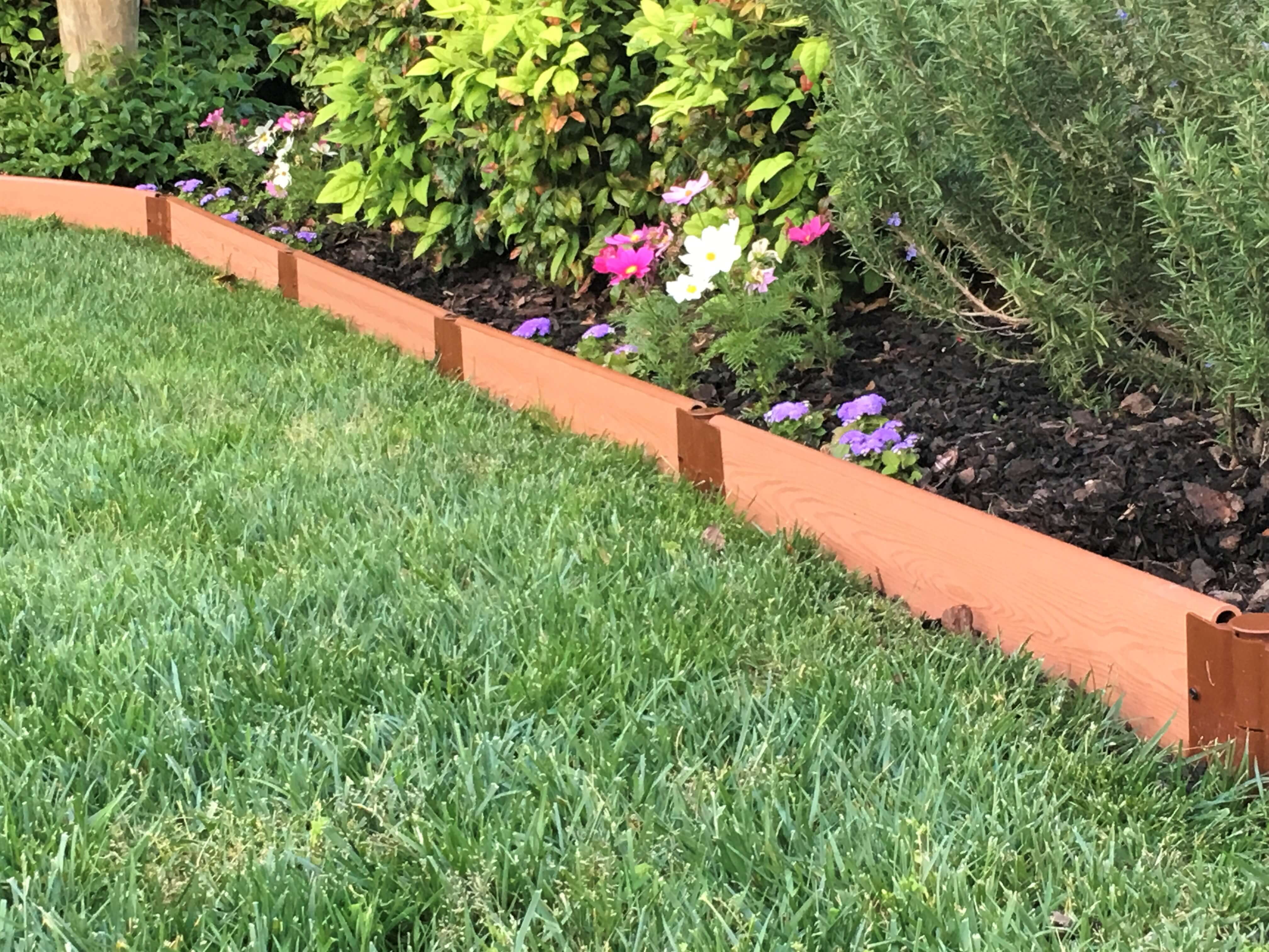 Frame It All Tool-Free Classic Sienna Straight Landscape Edging Kit 16 ...