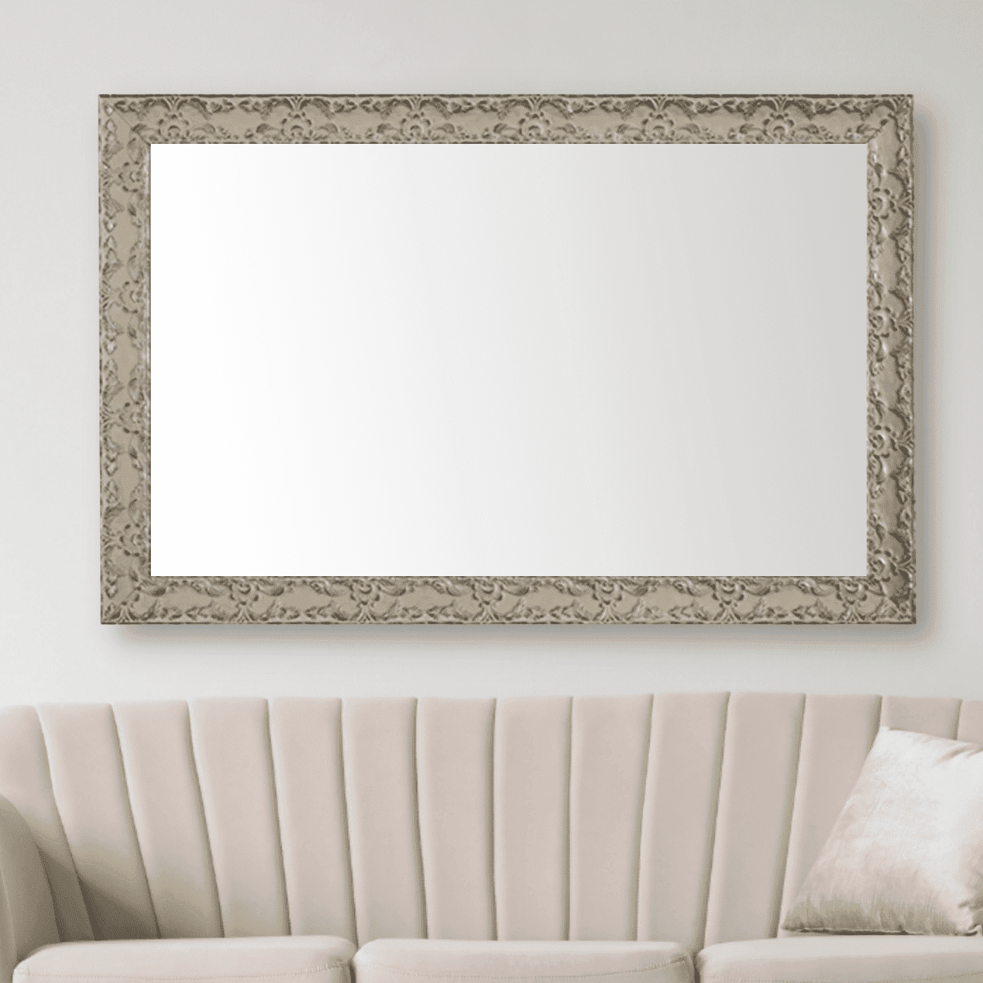 Frame My Mirror Framed Wall Mirror - Antique Satin Nickel 20" x 36 ...