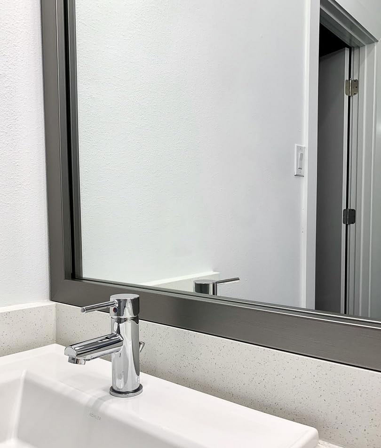 Frame My Mirror Silver Framed Mirror, 20" x 36" Mirror for Bathroom ...