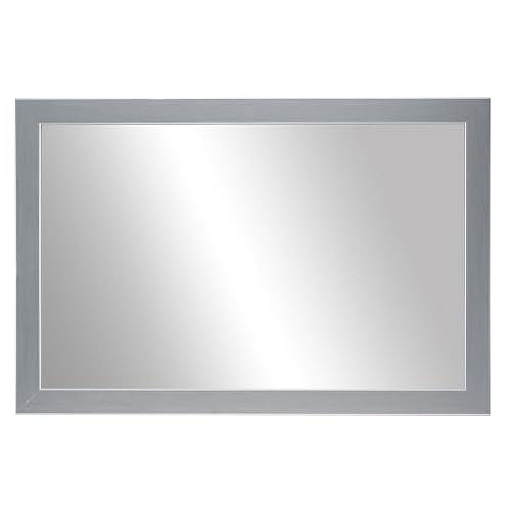 Frame My Mirror Silver Framed Mirror, 28" x 36" Mirror for Bathroom ...