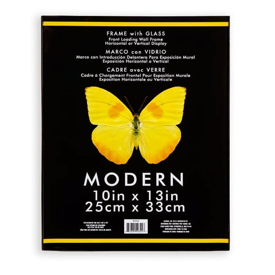Frame: Modern, Plastic and Glass, Black, 10 x 13 inches - Walmart.com