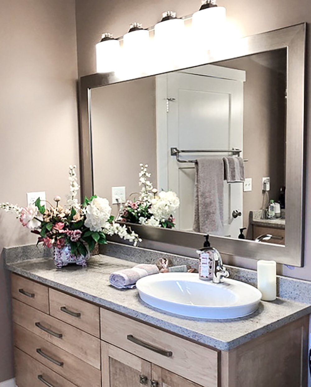 Frame My Mirror 28"x54" Wall Mirror - Antique Satin Nickel, Pendleton ...