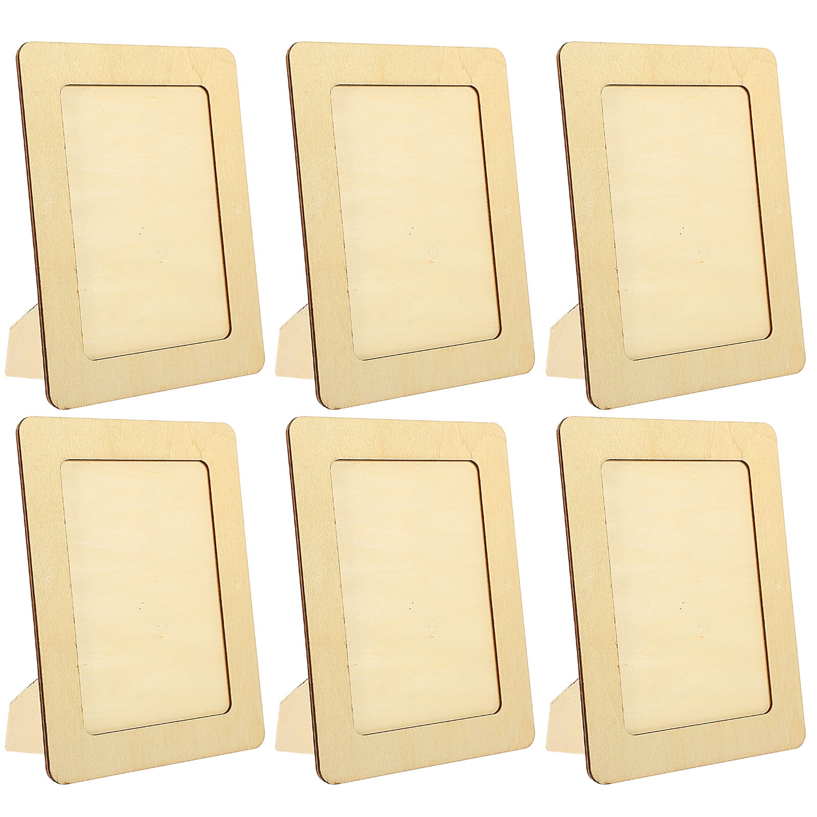 DIY Unfinished Wood Photo Frame, Paintable Craft Artwork Display for ...