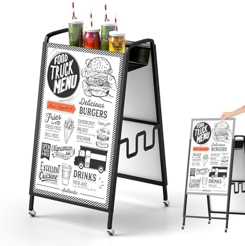 A Frame Sidewalk Sign Double-Sided Sandwich Board Signs with Moving ...