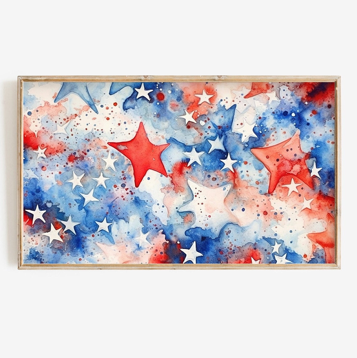 Frame Tv Art 4Th Of July Art, Abstract Patriotic Stars, Fourth Of July ...