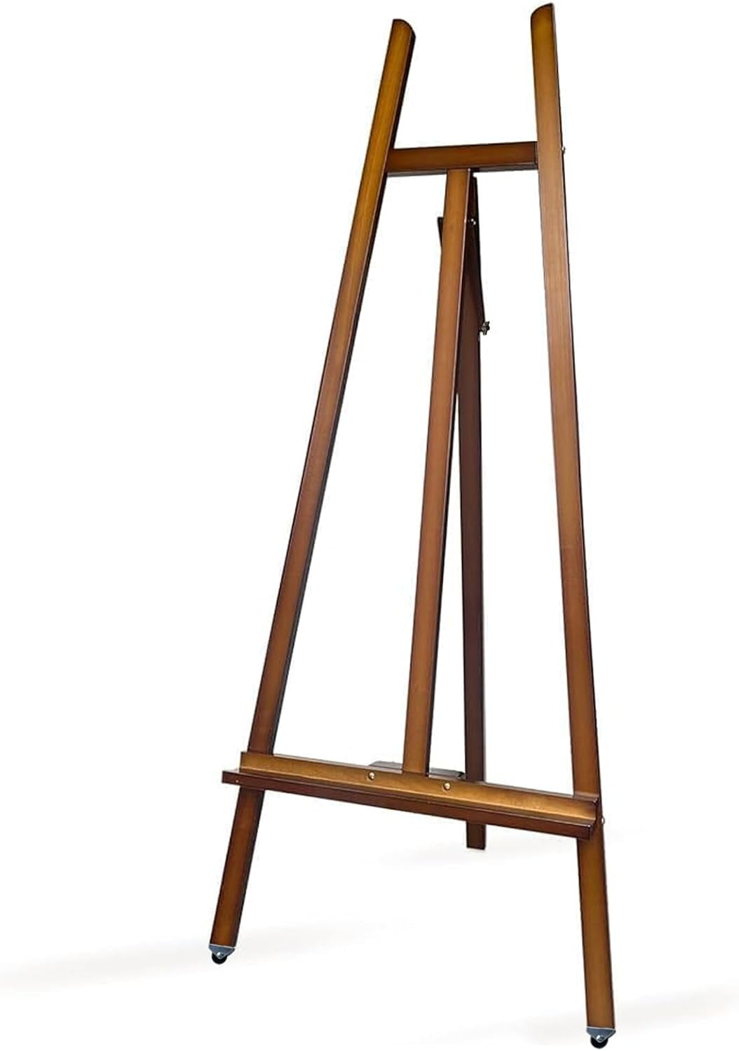 A - Frame Wooden Display Easel with Wheels - Adjustable Lyre Beechwood ...